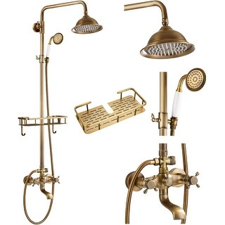 Double Cross Handles With Handheld Sprayer Shower - Bed Bath & Beyond ...