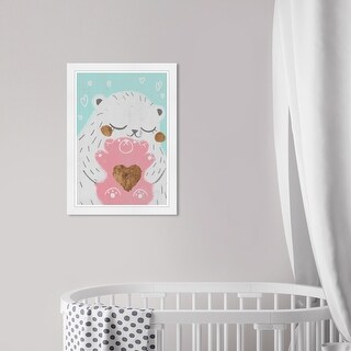 Olivia's Easel 'Bear Hugs' Kids Wall Art Framed Print Pink, Blue - Bed ...