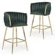 Counter Height Bar Stools Set of 2, 26 Inch Modern Mid-Century Kitchen ...