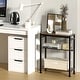 Slim Side Table with Magazine Holder, 2-in-1 Narrow Nightstand for ...