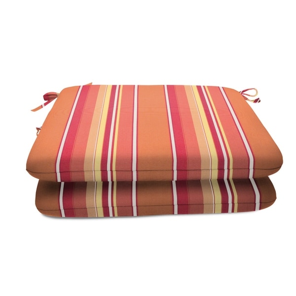 Sunbrella Solid fabric 2 pack 18 in. Square seat pad with 21 options 18 W x 18 D x 2.5 H