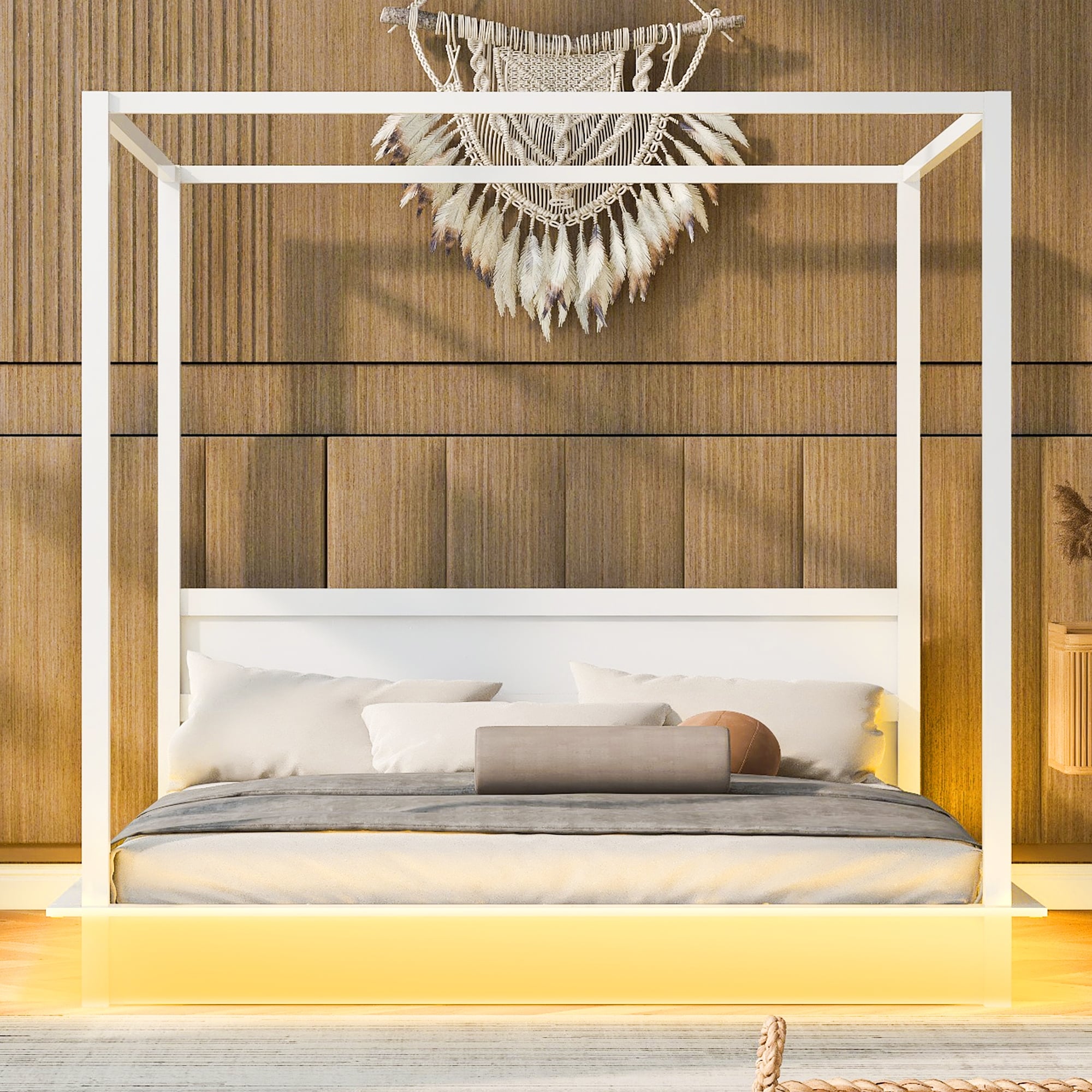 Led canopy bed store