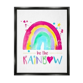 Stupell Modern Rainbow Splash Framed Floater Canvas Wall Art Design by Enya Todd - Bed Bath ...