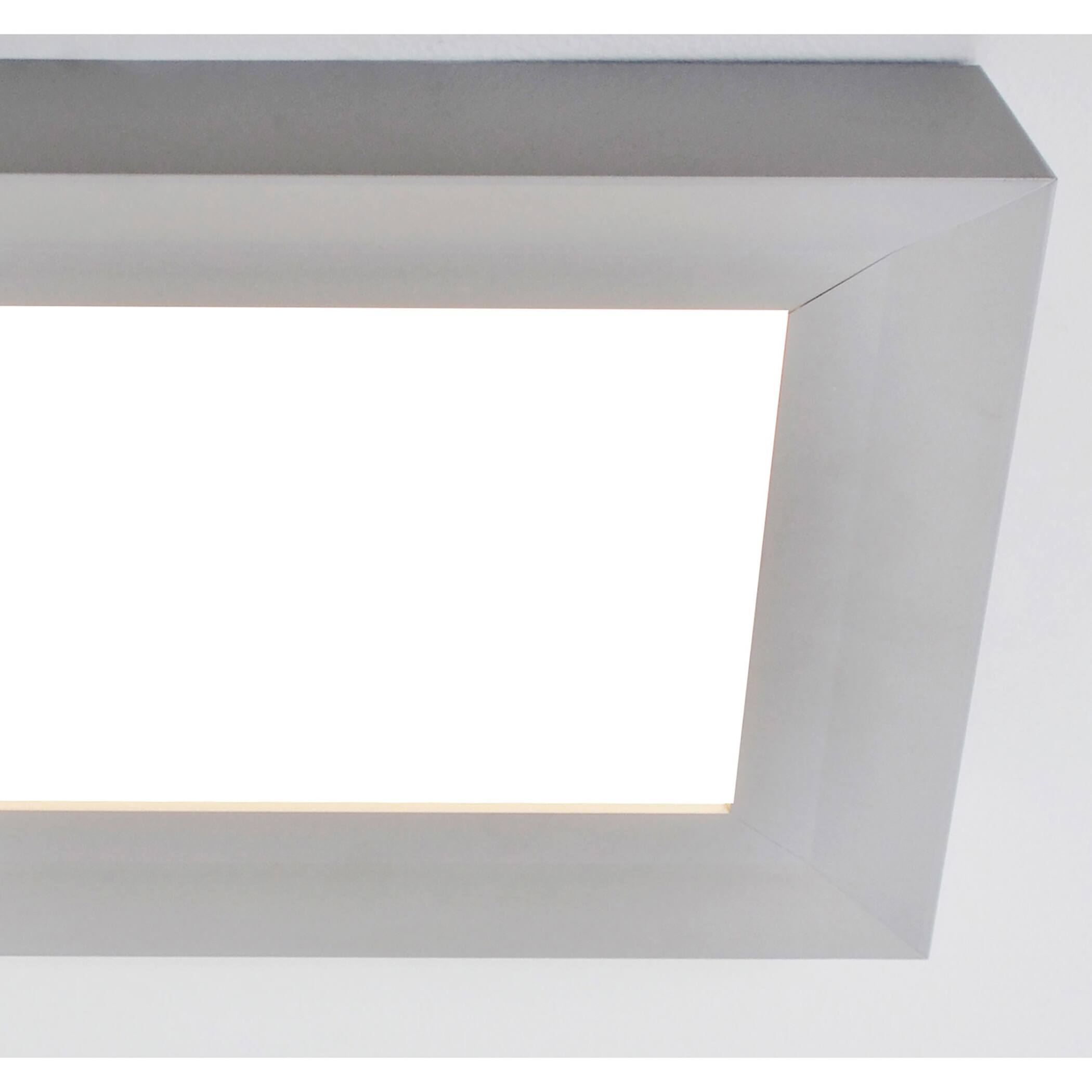 Zurich 1-light Satin Nickel LED Linear Flush Mount, White Acrylic Shade ...