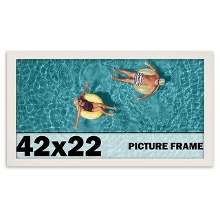 42x22 Frame White Wash Picture Frame Modern Photo Frame Includes UV ...