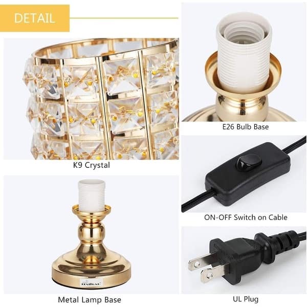Gold Crystal Table Lamp - On Sale - Bed Bath & Beyond - 39860300