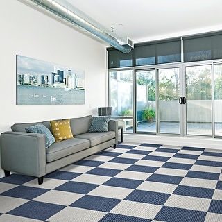 Foss Floors Edge 24"x24" Peel and Stick Indoor/Outdoor Carpet Tiles 15 ...