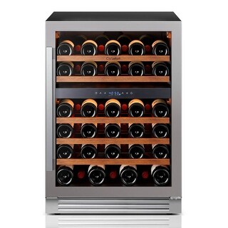 Ca'Lefort 24 inch 52 Bottle Built-In Wine Cooler Dual Zone Refrigerator ...