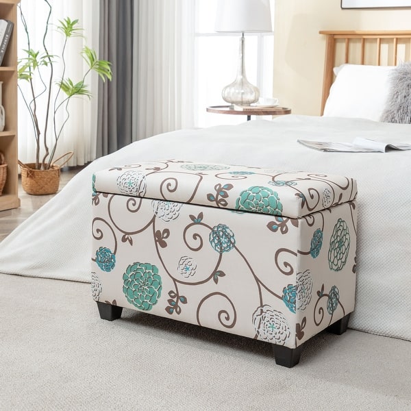 Porthos Home Dak Patterned Fabric Storage Bench - Bed Bath & Beyond ...