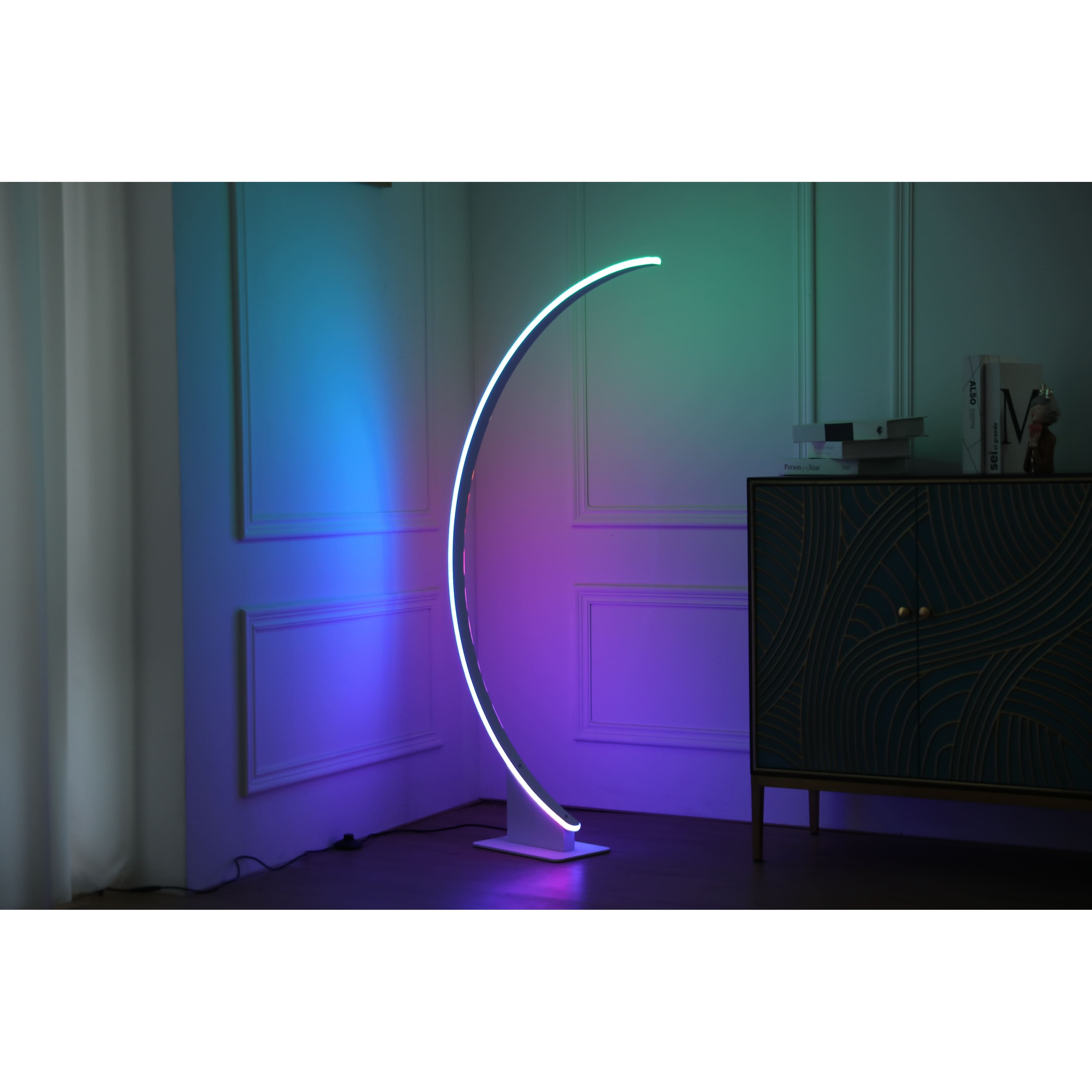 Half-Moon 56" Full-Arched Led Floor Lamp, Rgb Party/Mood Light - 56 ...