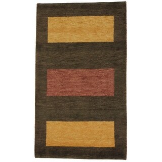 Canvello Hand Made Modern All Over Indo Gabbeh Rug - 2'11'' X 5'1 ...