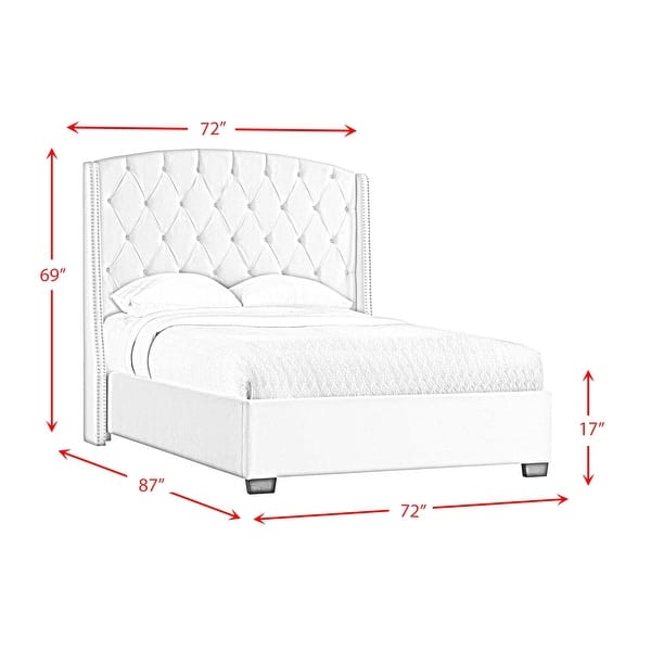 Picket House Furnishings Sutter Queen Platform Upholstered Bed in Cream ...
