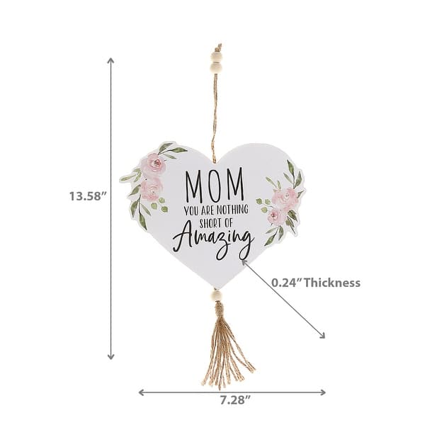 Wood Heart Shaped Hanger Moms Amazing - Set of 2 - Bed Bath & Beyond ...
