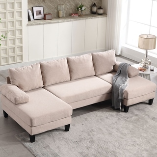 U-Shaped Fabric Sectional Sofas with Double Chaise - Bed Bath & Beyond - 40831325