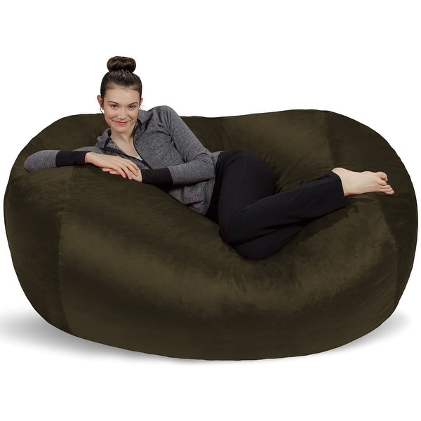 6 foot Bean Bag Lounger Large Memory Foam Bag Chair Lounger On Sale Bed Bath Beyond 20616398