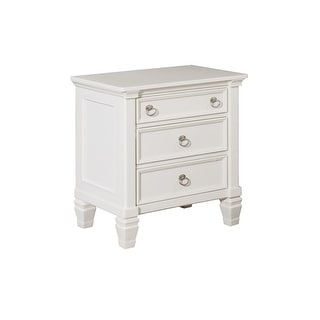 Ashley Furniture B672-93 White Prentice Three Drawer Night Stand - Bed ...