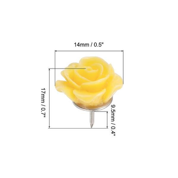 16pcs Push Pins, Rose Flower Shape Thumb Tacks Decorative Steel Needle, Purple - Bed Bath ...