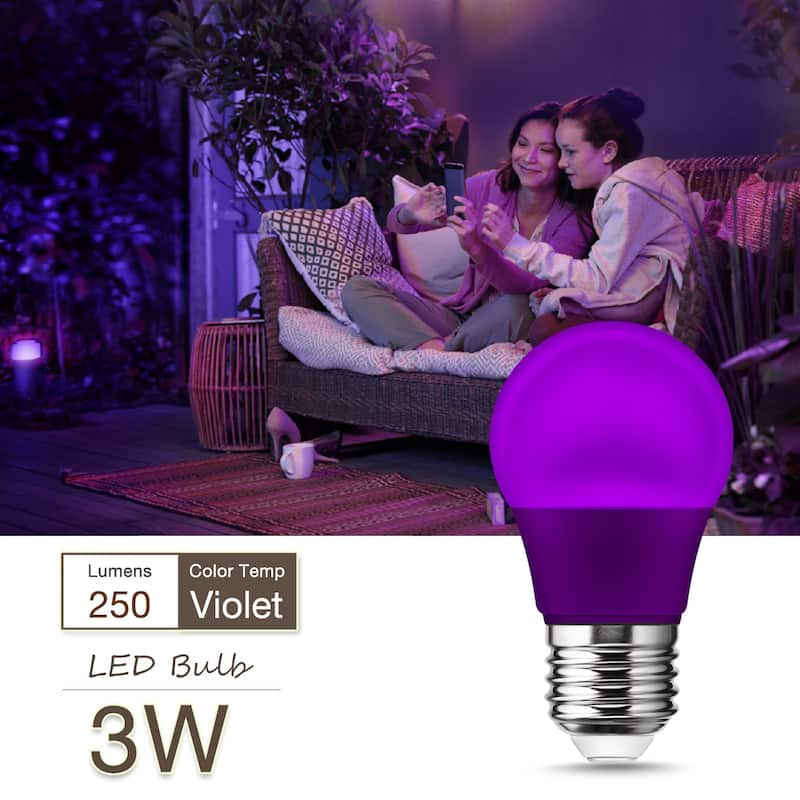 20-Watt Equivalent A15 3-Watt Non-Dimmable Violet LED Colored Light ...