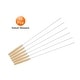 16pcs Kebob Skewers 34cm x1.6mm Round Sticks with Wood Grip Handle ...