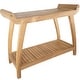 Nordic Style Natural Curved Spa Bench with Shelf - 30" - Bed Bath ...