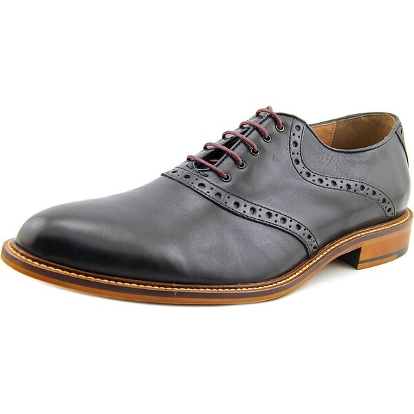 Shop Aston Grey Collection Tokyo Men Plain Toe Leather Black Oxford ...