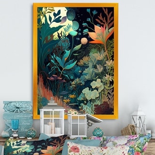 Designart "Bounties And Blooming Wilderness Blessings IV" Floral ...