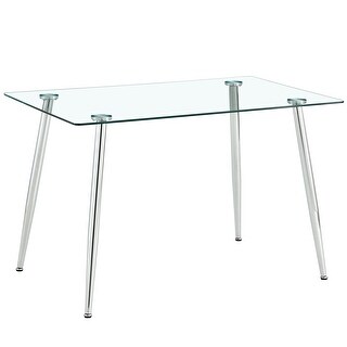 Rectangular Glass Dining Table, Glass Kitchen Table, Tempered Glass ...