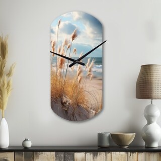 Beach Photo Coastal Harmony I - Coastal Beach Large Wall Clock in ...