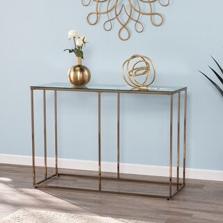 Contemporary Glass-Top Console Table For Modern Living Room - Bed Bath ...