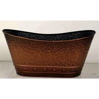 Boat Shaped Hammered Metal Bucket - Bed Bath & Beyond - 41367411