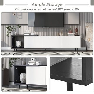 TV Stand TV Cabinet with 3 Large Storage Drawers for 80+inch TV ...