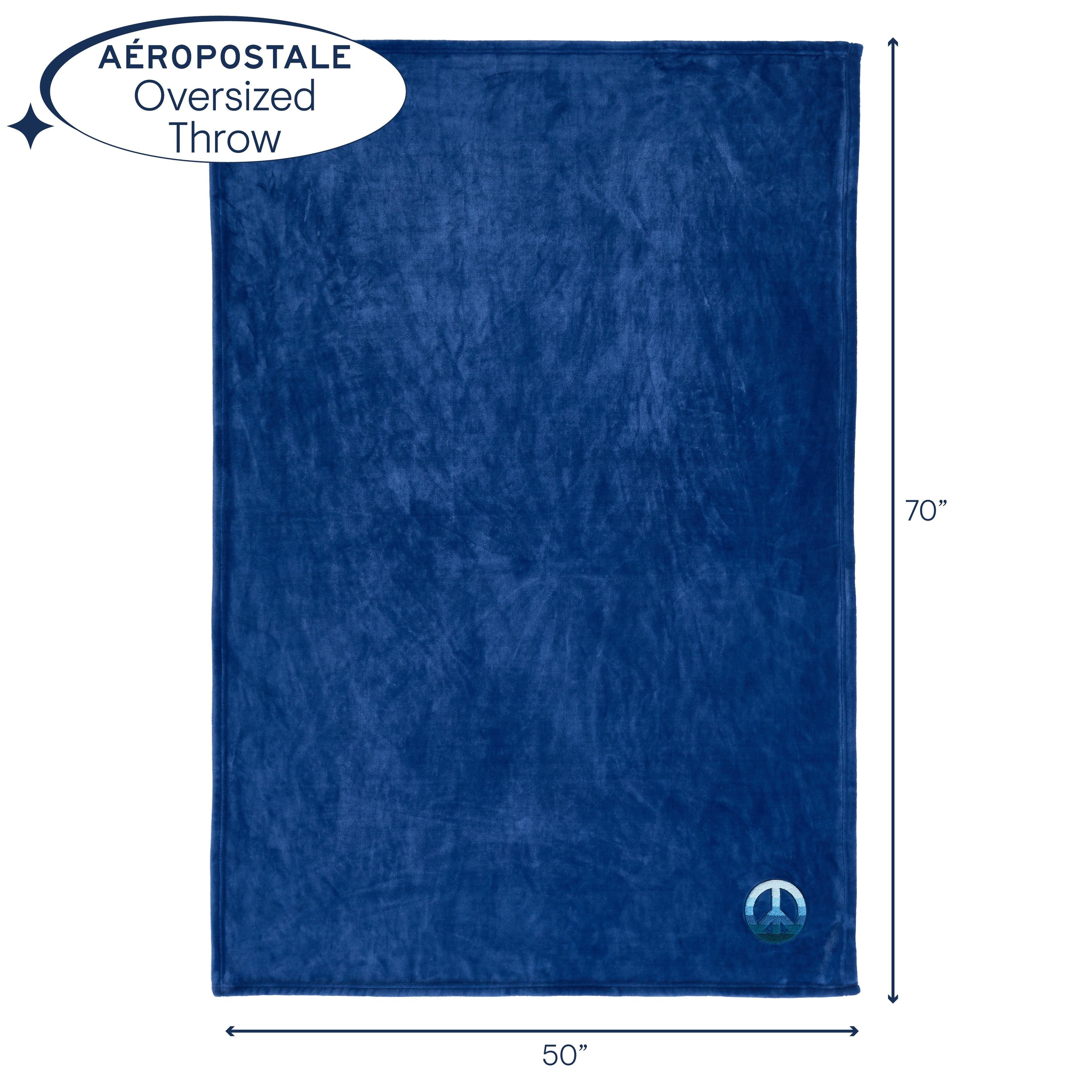 blue peace sign blanket
