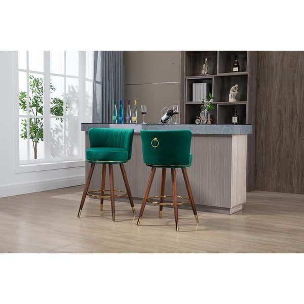 Counter Height Bar Stools Set of 2 andh fixed height to 360 degree ...
