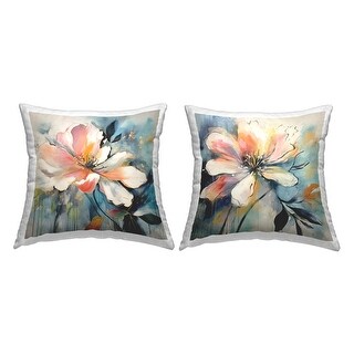 Stupell Flowers with Modern Drip Design by Lazar Studio (Set of 2 ...