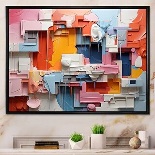 Designart "Minimalism School Of Simplicity" Abstract Painting Framed ...