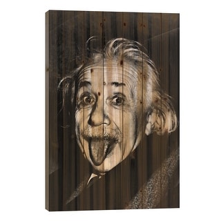 Albert Einstein, Sticking His Tongue Out Print On Wood by Arthur Sasse ...