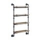 Vida 47 Inch Wall Mount Rack, 4/5 Tier - Industrial Pipe Frame - Bed ...