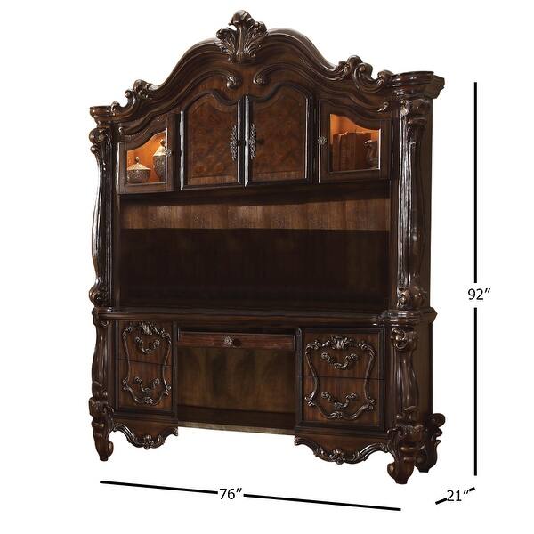 Versailles Computer Desk & Hutch in Cherry Oak - Bed Bath & Beyond ...