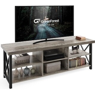 TV Stand for TV up to 55 inches Entertainment Center with 6 Storage ...