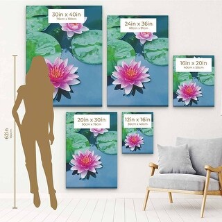 Pink Lotus Wall Art Canvas 1718 - Bed Bath & Beyond - 39945123