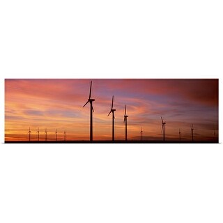 "Texas, Brazos, Wind turbine in the barren landscape" Poster Print ...