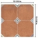 Merola Tile Manises Decor Cuero 13-1/8" x 13-1/8" Porcelain Floor and ...