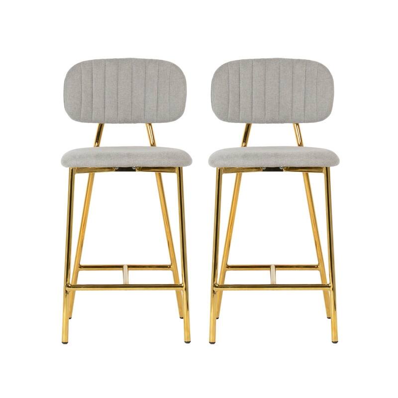 Ariana Grey Upholstered Counter Stool (Set of 2) - Overstock - 30879737