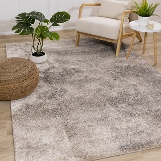 Soft Collection - Grey/Beige/Cream Foggy Sky Rug - Bed Bath & Beyond ...