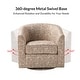Cuenca Modern Wooden Upholstered Barrel Chair with Metal Swivel Base ...