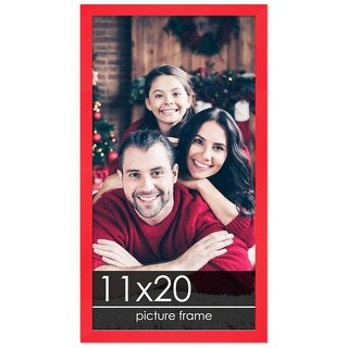 11x20 Contemporary Complete Wood Picture Frame with UV Acrylic, Foam ...