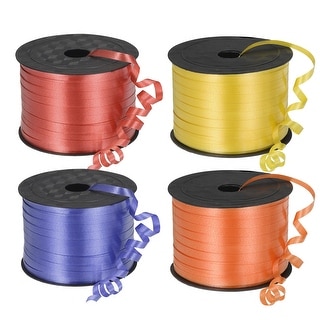 4pcs 100 Yards Curling Ribbon Crimped Balloon String Metallic 5mm - Bed ...