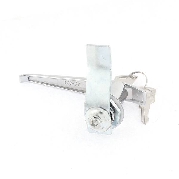 Cabinet Metal Handle Panel Mount Cam Lock 2Pcs w Keys - Silver Tone ...