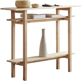 3-Tier Entryway Table with Shelves Storage - 12"D x 42"W x 35"H - Bed ...