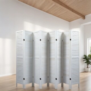 8 Panel Wood Folding Louvered Room Divider - Bed Bath & Beyond - 40439188